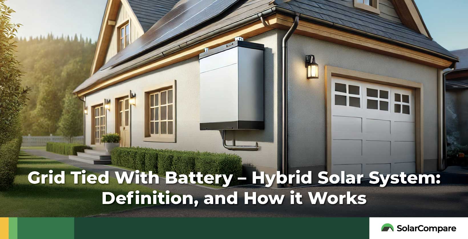 Grid Tied With Battery – Hybrid Solar System: Definition, and How it Works